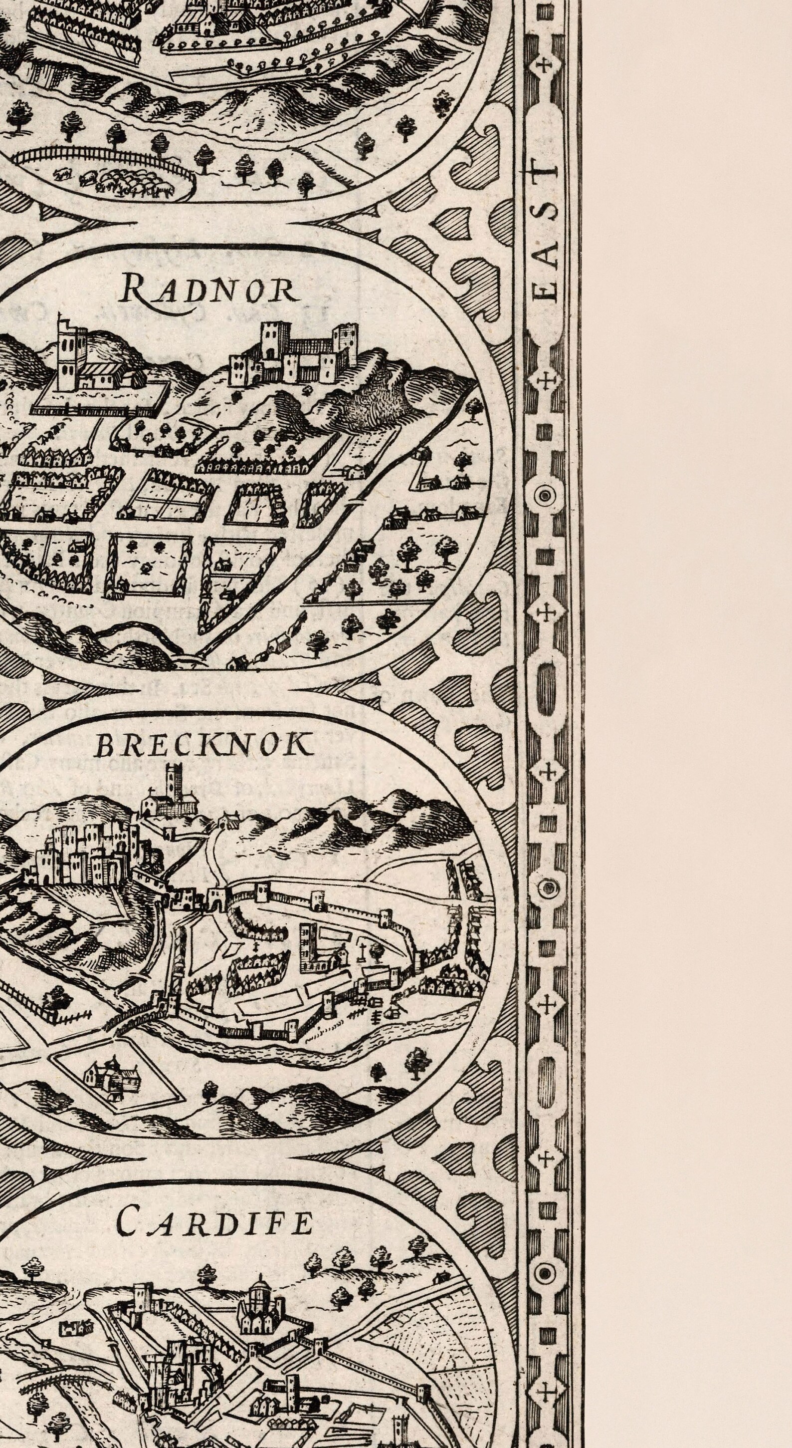 Old Map of Wales, Cymru by John Speed, 1611 - Cities, Towns, Counties ...