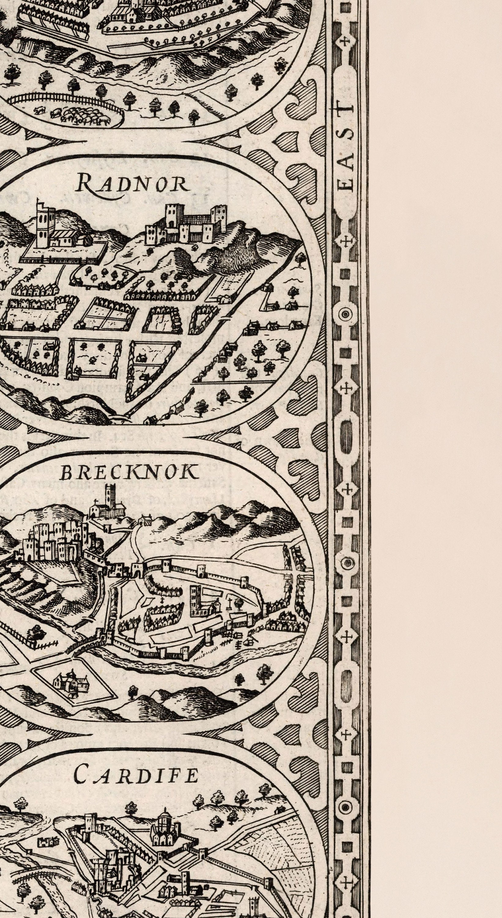 Old Map of Wales, Cymru by John Speed, 1611 - Cities, Towns, Counties ...