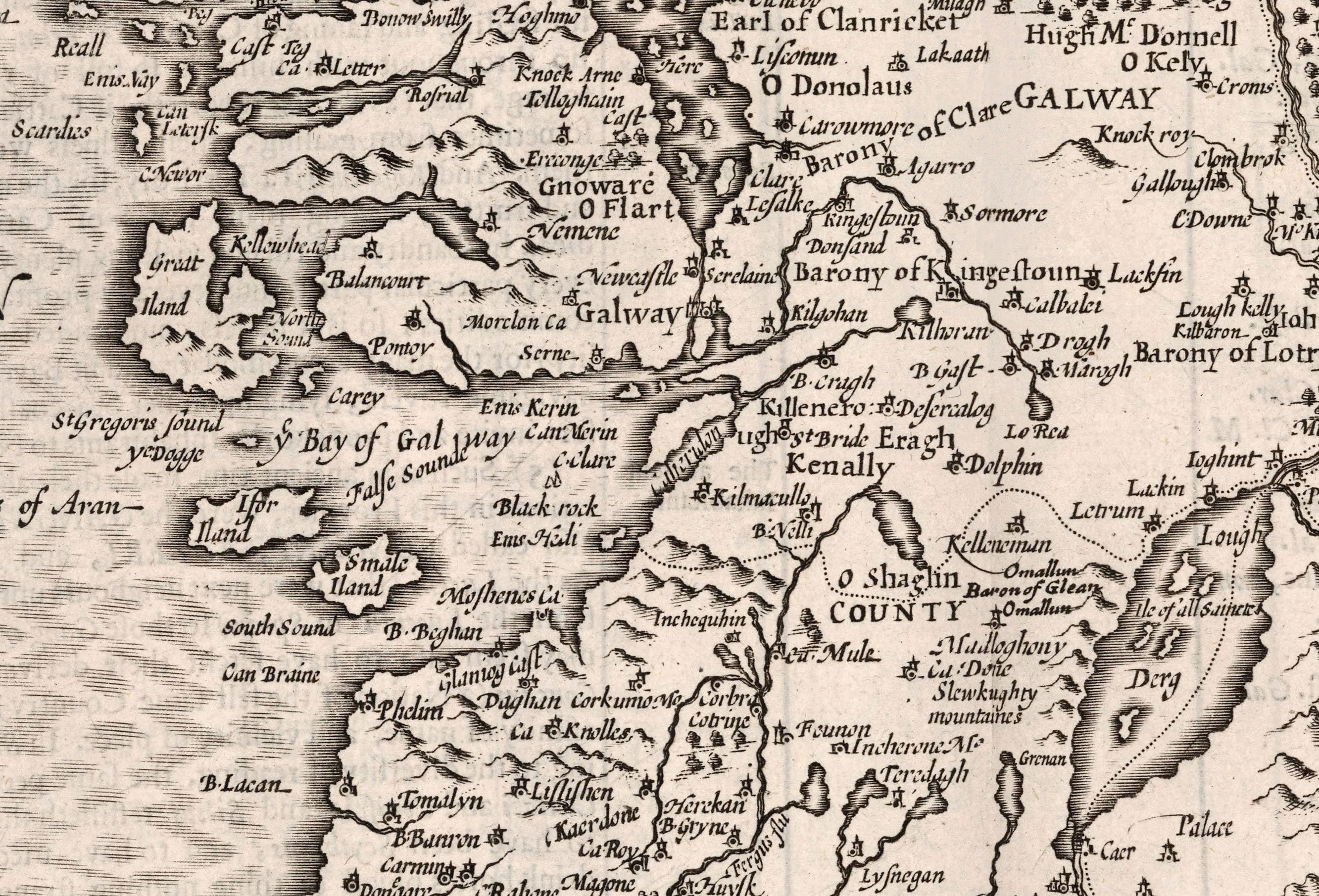Old Map of Connacht Ireland 1611 by John Speed Galway - Etsy UK