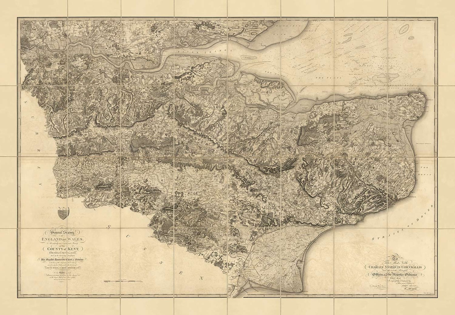 Rare Old Map of Kent 1809 by Faden & Ordnance Survey - Etsy UK