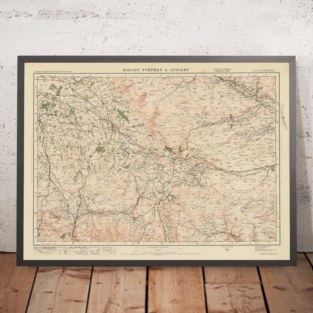 Old Ordnance Survey Map, Sheet 13 - Kirkby Stephen & Appleby, 1925 ...