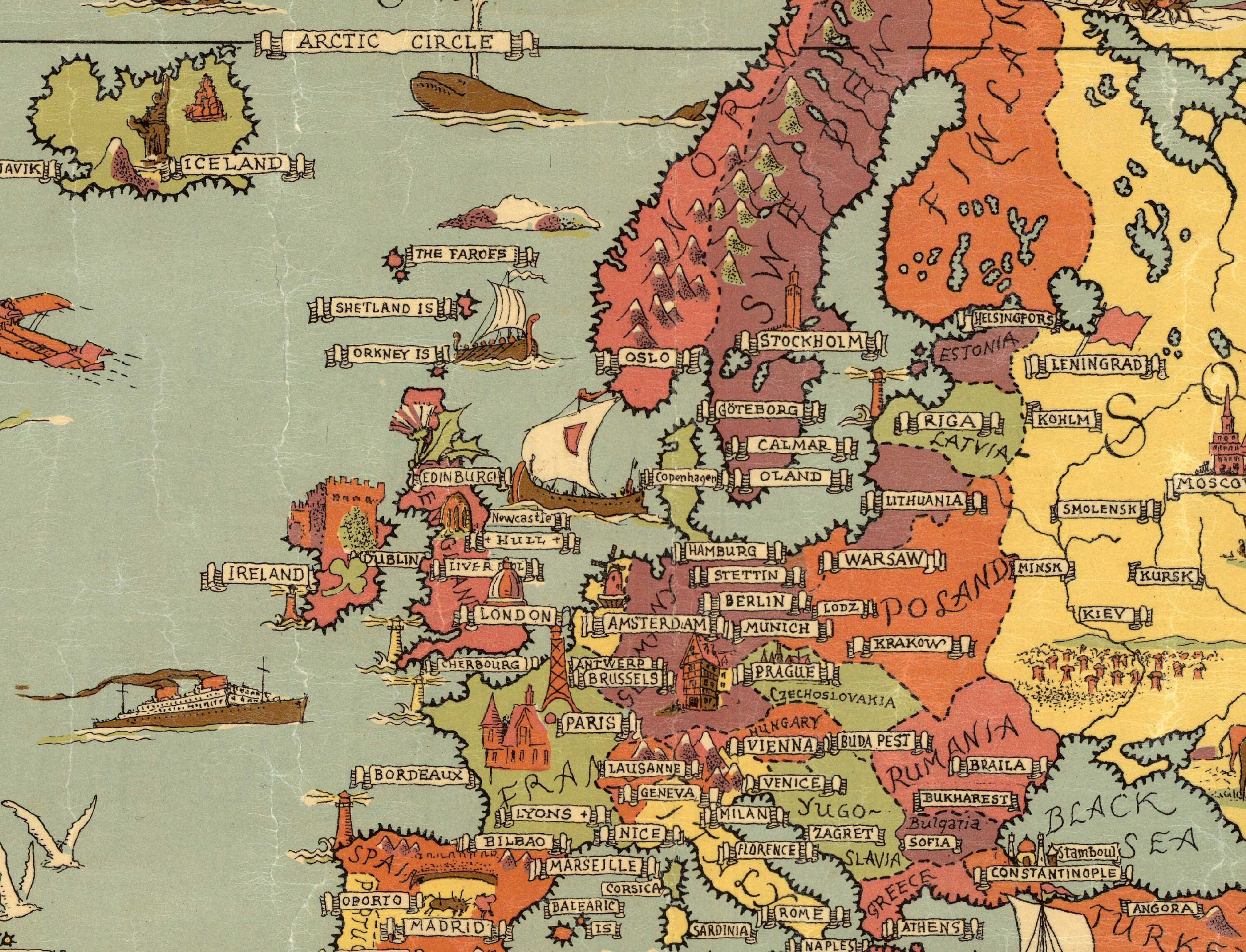 Alte Mercator Karte der Welt im Jahr 1931 von Ernest Dudley Chase ...