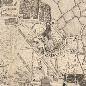 Old Map of North East London in 1746 by John Rocque - Wanstead ...