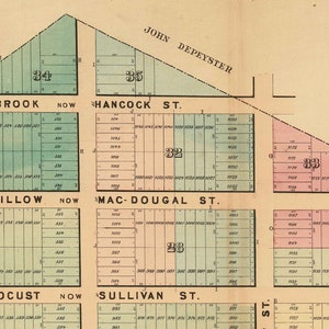 Old Map of Soho, NYC, 1868 by John Bute Holmes - Manhattan Farmland ...