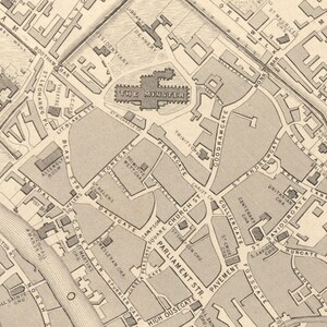 Old Map of York in 1851 by Tallis & Rapkin - City Centre, York Minster ...