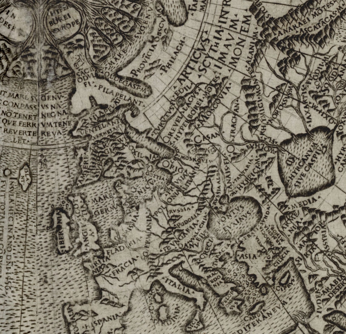 Old World Atlas Map by Johannes Ruysch, 1507 - Conical Map - Rare and ...