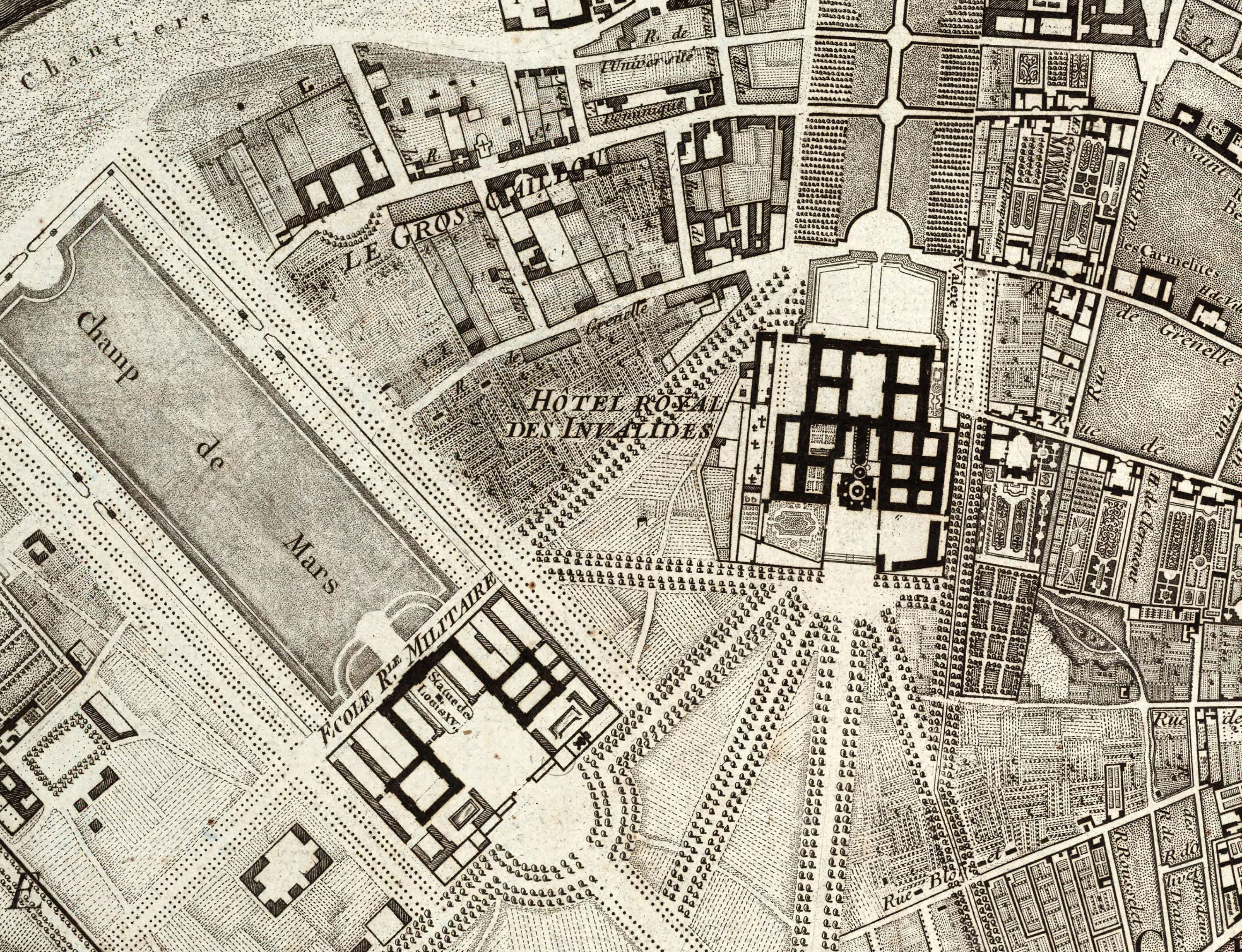 1795 Paris Map With Population