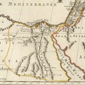 Old Map of Alexander the Great's Empire, 1731 - 336-323 BC, Egypt ...