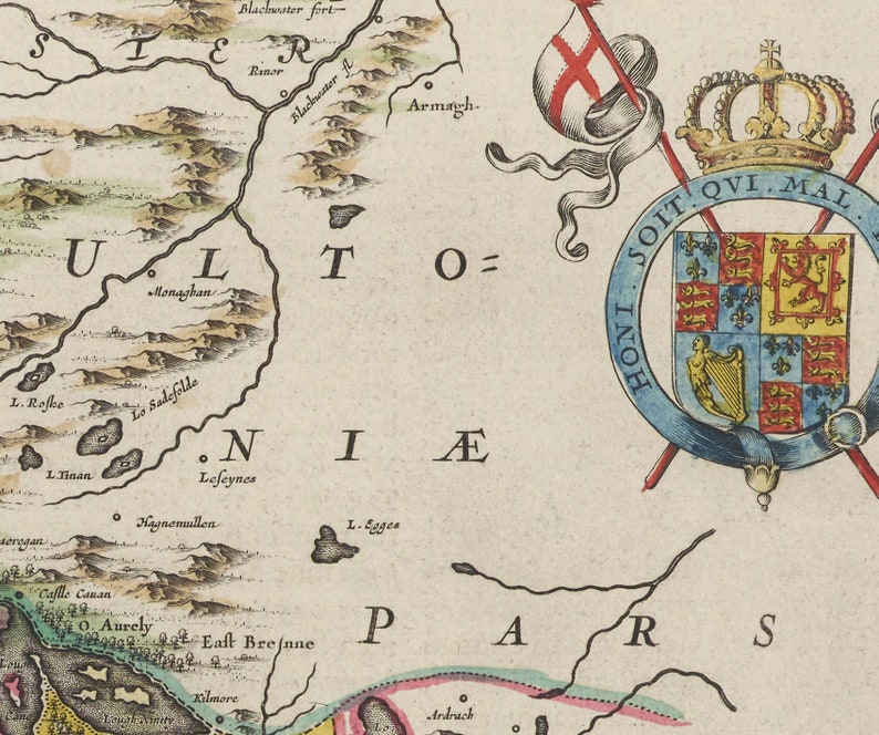 Old Map of Connacht Ireland in 1665 by Joan Blaeu Galway - Etsy