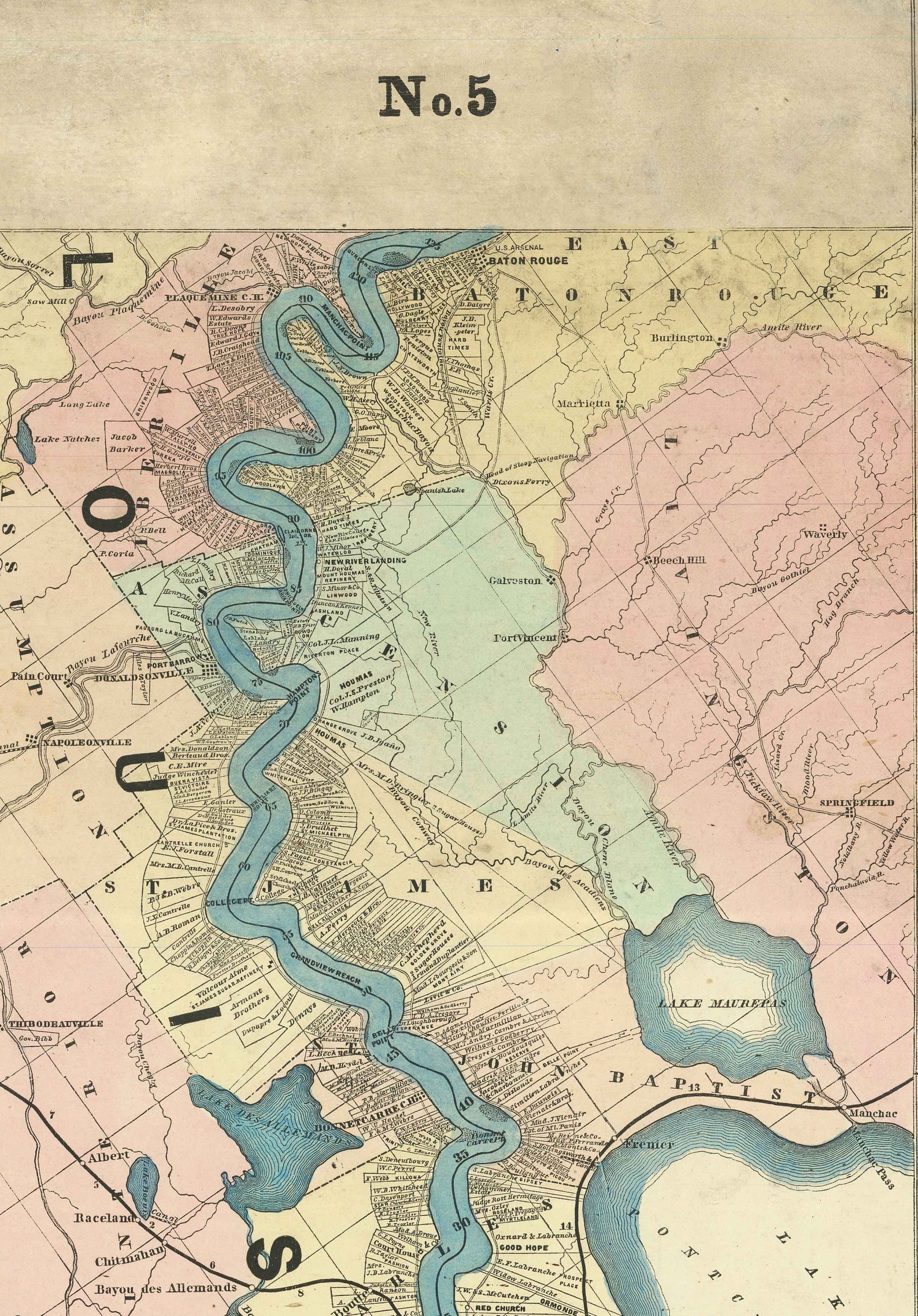 Old Map of the Mississippi River 1863 by JT Floyd Strip Map - Etsy