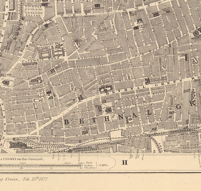 Old Map of East London 1862 Hoxton Haggerston Dalston - Etsy