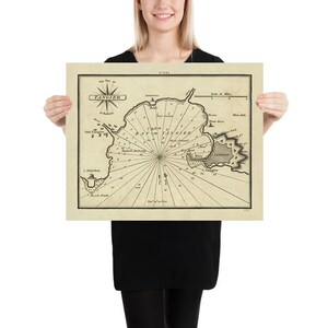 Old Bay of Tangier, Morocco Nautical Chart by Heather, 1802: Portuguese ...