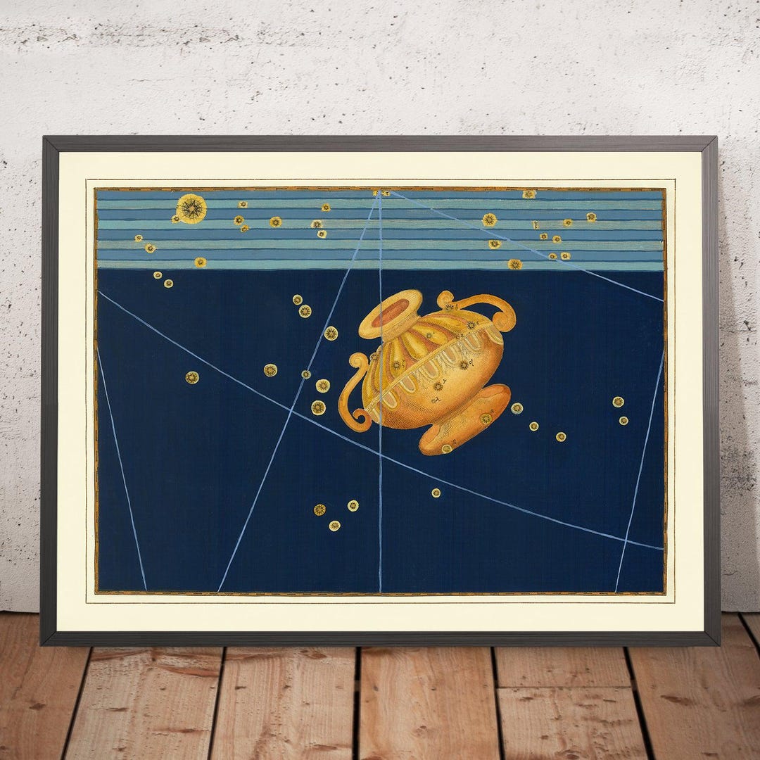 Old Star Map of Crater by Johann Bayer, 1603 - Celestial Constellation ...