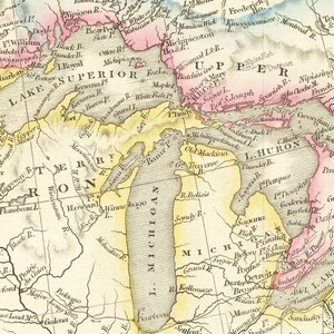 Old Map of Canada, 1840 by Arrowsmith - USA, Russian America, Upper ...