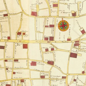 Old Map of the Great Fire of London in 1667 by Leake & Vertue - London ...