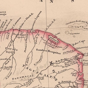 Old Map of Central America in 1864 by James Wyld - Mexico, Honduras ...