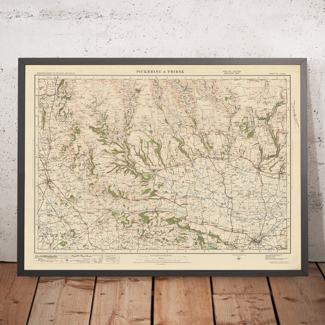 Old Ordnance Survey Map, Sheet 22 - Pickering & Thirsk, 1925: Malton ...