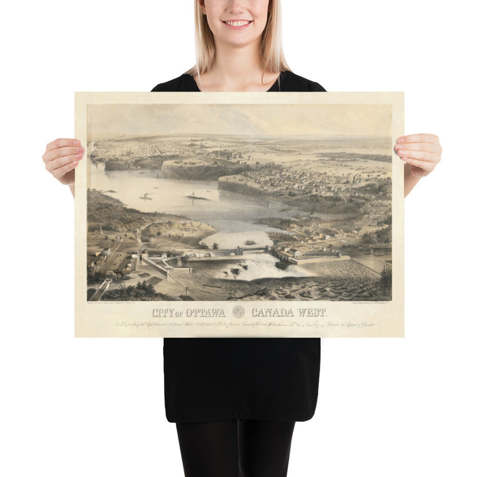 Old Map of Ottawa 1859 by Laver Stent Colonial Province of - Etsy UK