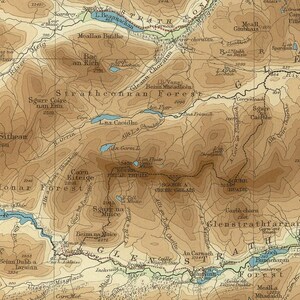 Old OS Map of Central Ross & Cromarty, Scotland, 1901: Dingwall ...