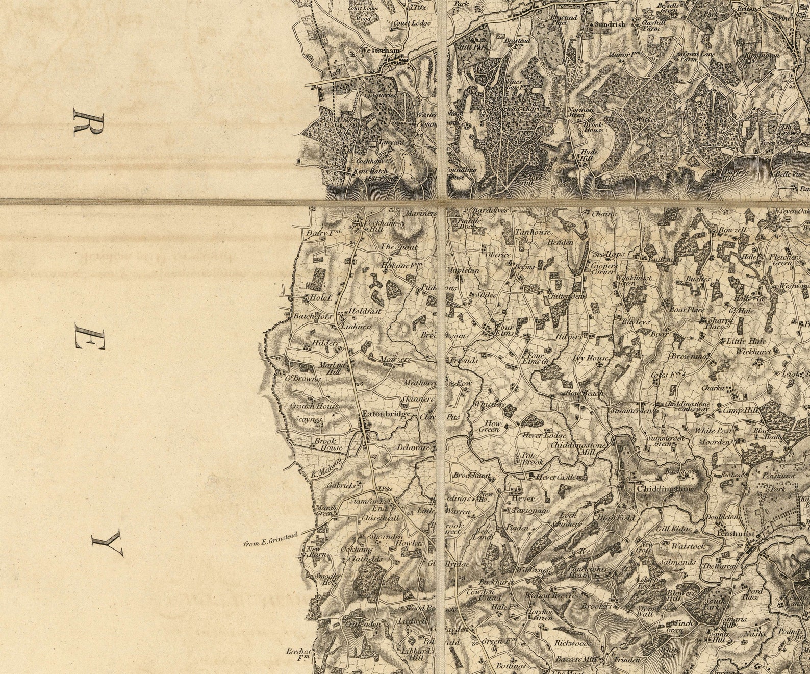 Rare Old Map of Kent 1809 by Faden & Ordnance Survey - Etsy UK
