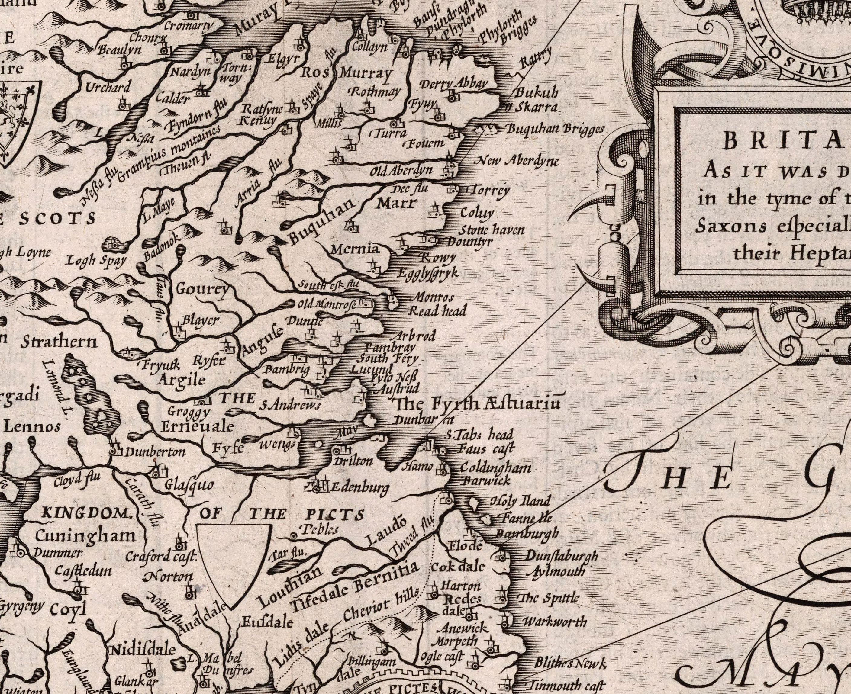 Old Viking Map of England Wales & Scotland in 1611 | Etsy UK