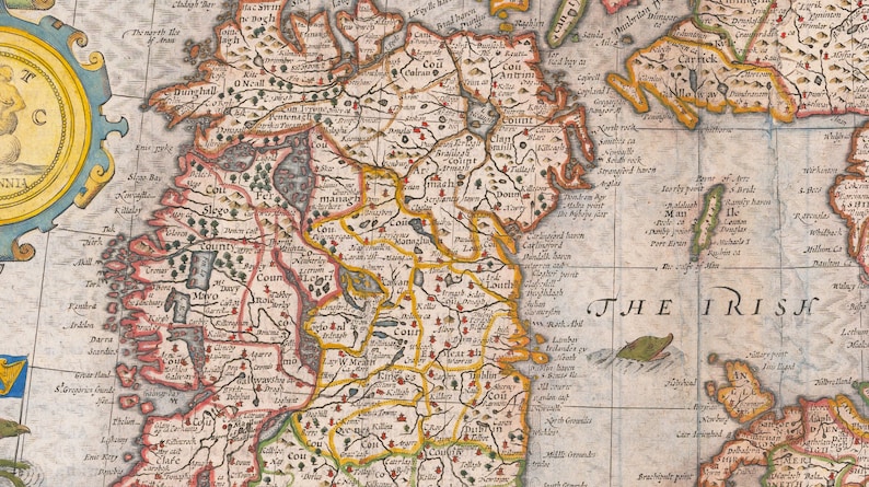 Old Map of British Isles in 1611 by John Speed UK England - Etsy