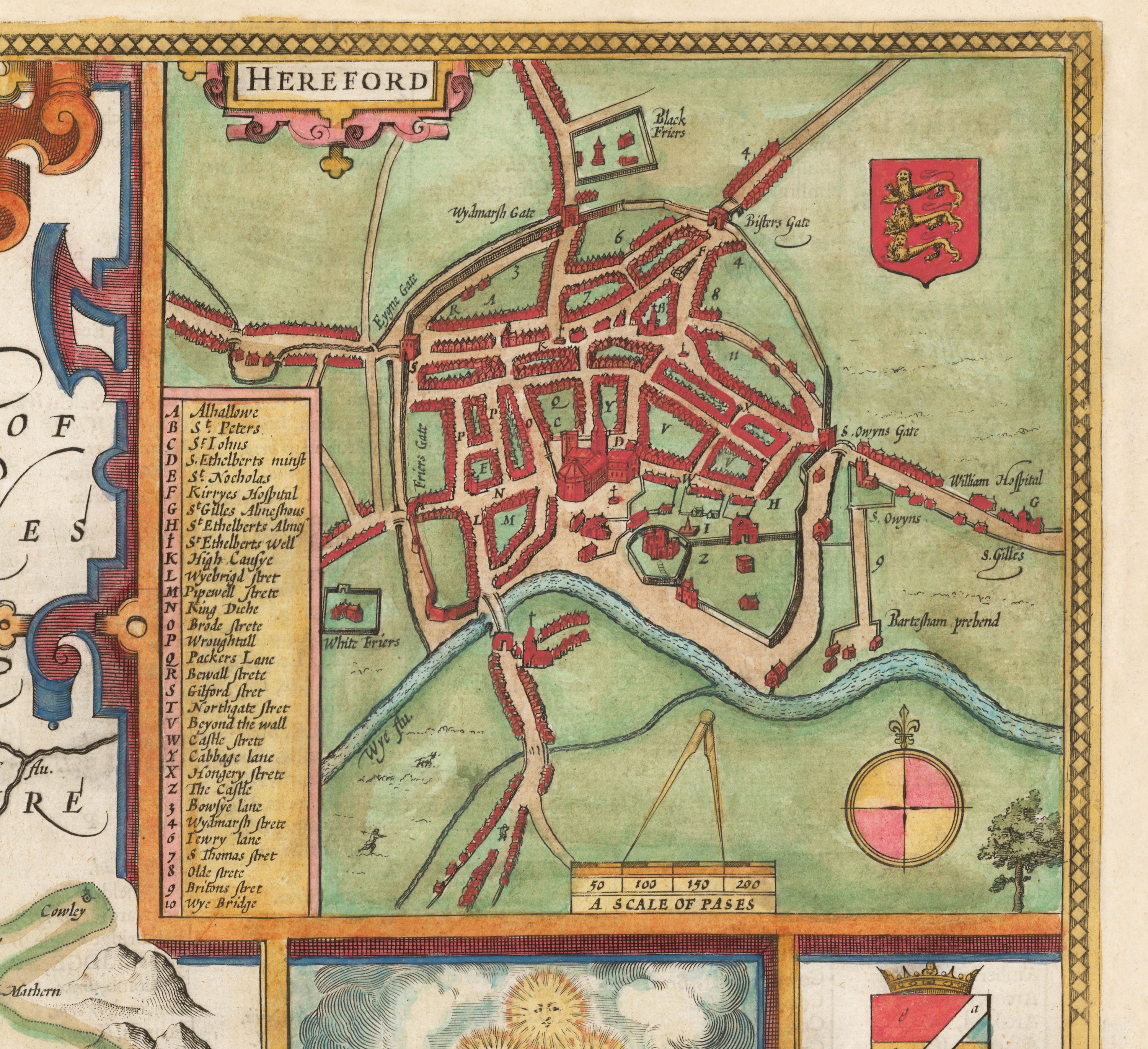 Old Map of Herefordshire 1611 by John Speed Hereford - Etsy