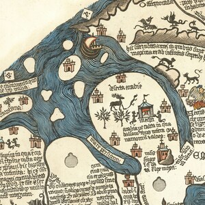 Old Borgia Mappa Mundi, 1450 - Ancient World Atlas - Europe, Middle ...