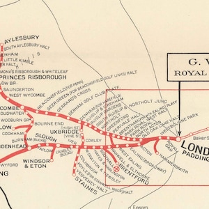 Old Map of Great Western Railway, 1950 - Pre-beeching Cuts GWR - Main ...