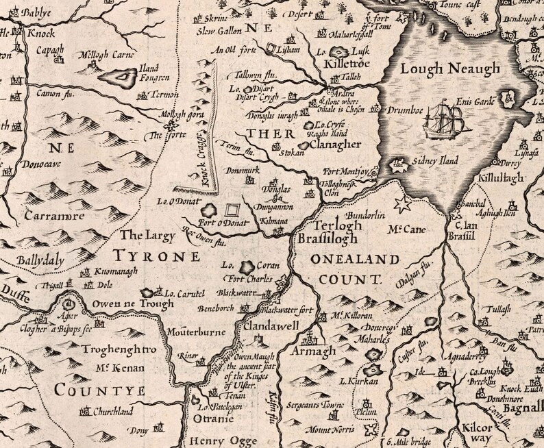 Old Map of Ulster Northern Ireland in 1611 by Speed | Etsy