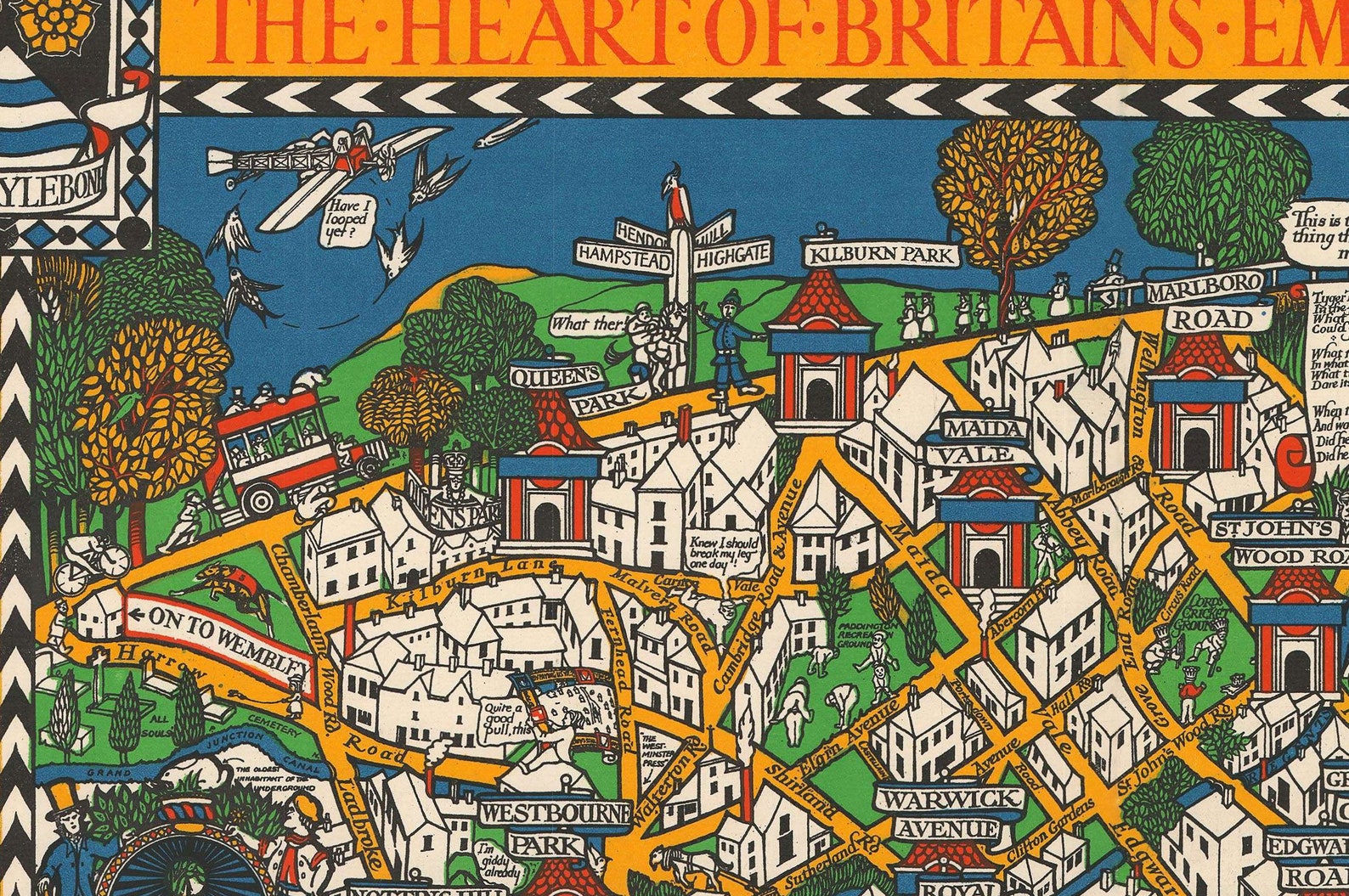 Old Map of London 1928 by Max Gill wonderground | Etsy UK