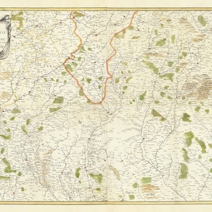 Old Map of the Champagne Region, France by Christopher Tassin, 1641 ...