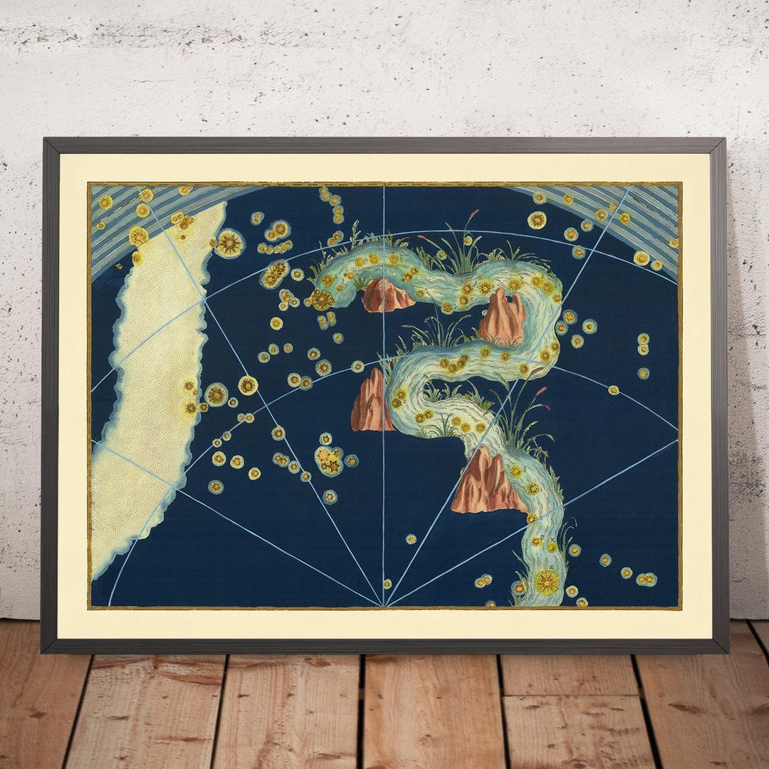 Old Star Map of Eridanus by Johann Bayer, 1603 - Celestial ...