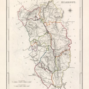 Old Map of County Kilkenny by Samuel Lewis, 1844: Thomastown, Callan ...