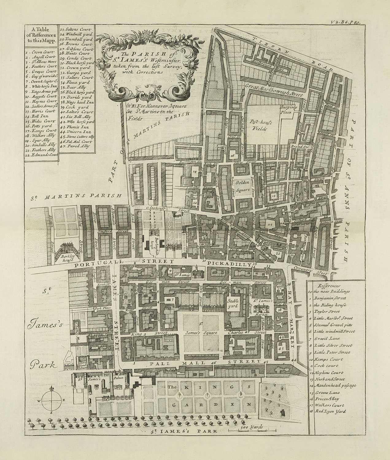 Old Map of St James's Parish 1720 by Strype and Stow - Etsy