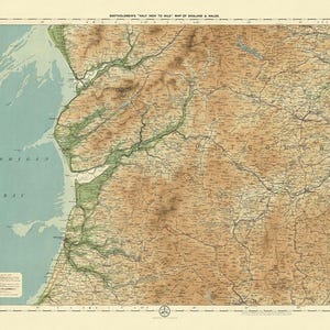 Old OS Map of Ceredigion & Montgomeryshire by Bartholomew, 1901 ...