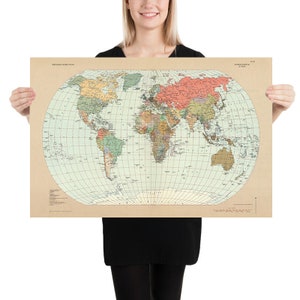 Old Political World Map, 1967: Cold War Era, Detailed Political ...