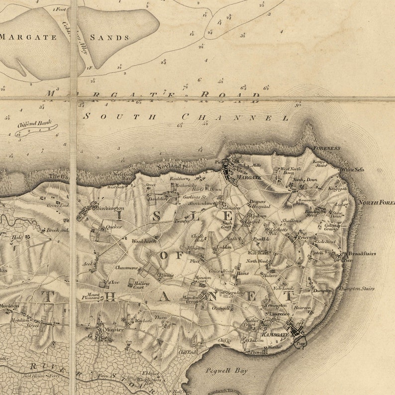 Rare Old Map of Kent 1809 by Faden & Ordnance Survey - Etsy UK