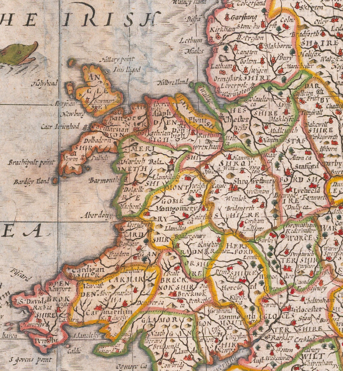 Old Map of British Isles in 1611 by John Speed UK England | Etsy