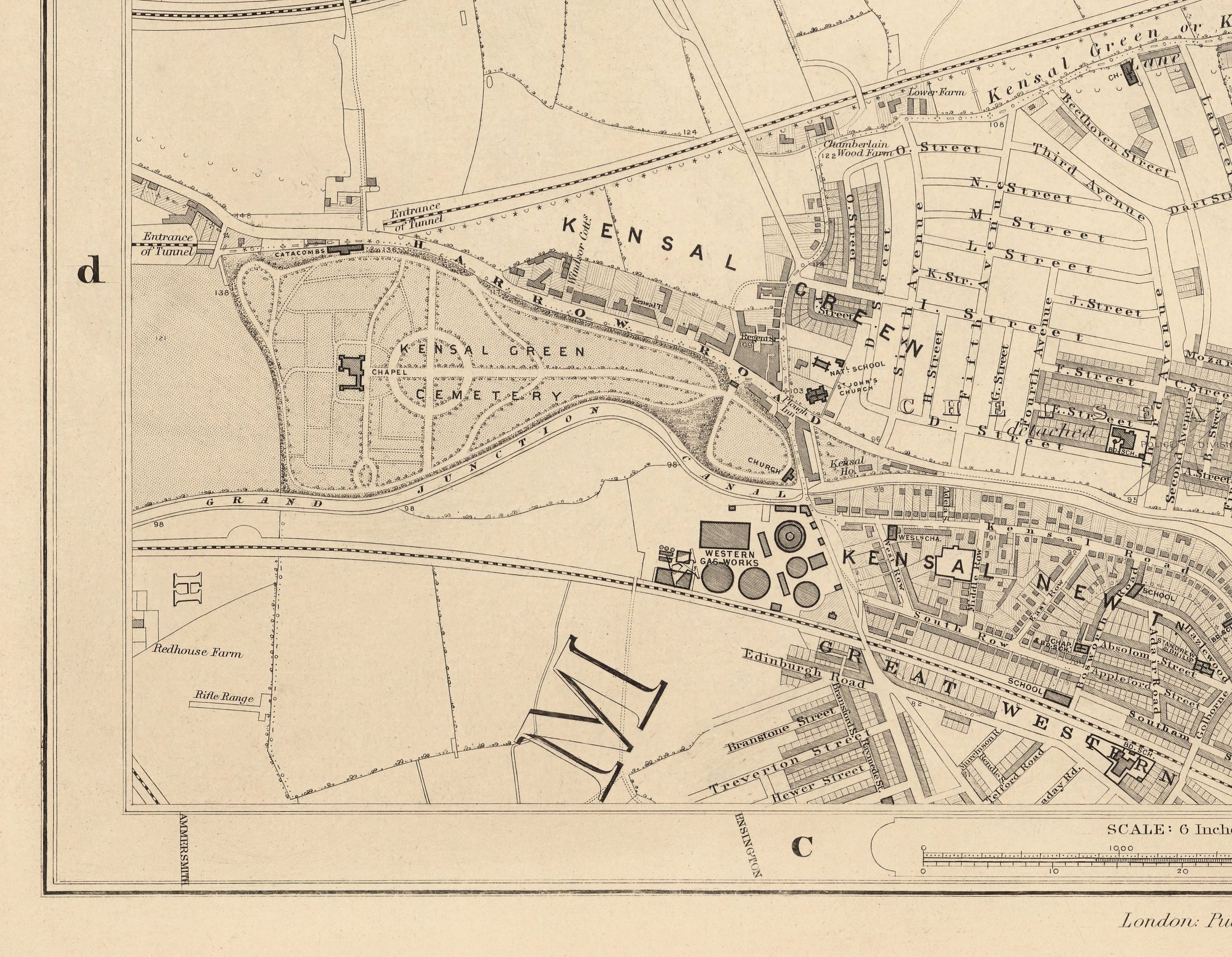Old Map of West London 1862 St Johns Wood Kilburn Kensal - Etsy España