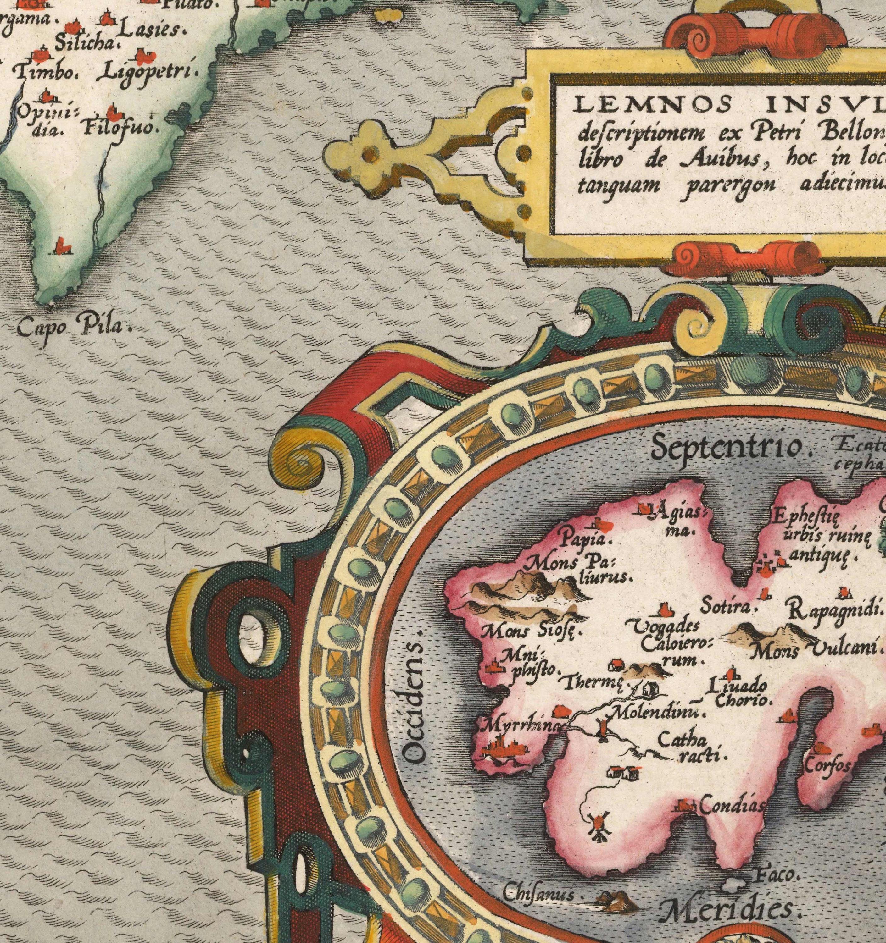 Rare Old Map of Cyprus by Abraham Ortelius, 1573 - Nicosia, Kyrenia ...