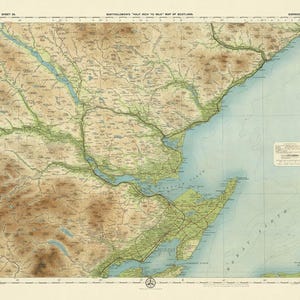 Old OS Map of Dornoch, Lairg, Sutherland by Bartholomew, 1901: Loch ...