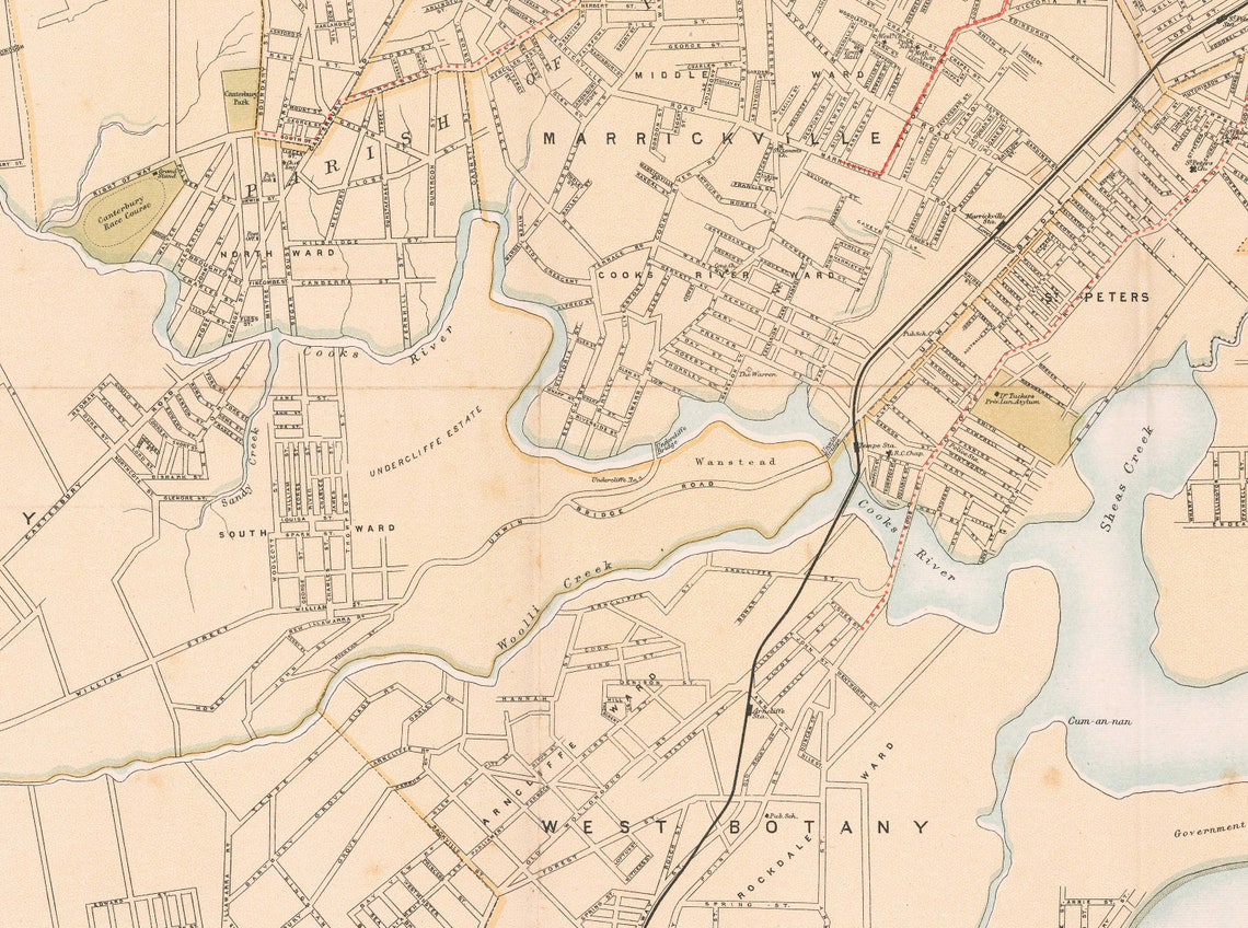Old Map of Sydney in 1890 by Bartholomew - Port Jackson, Potts Point ...