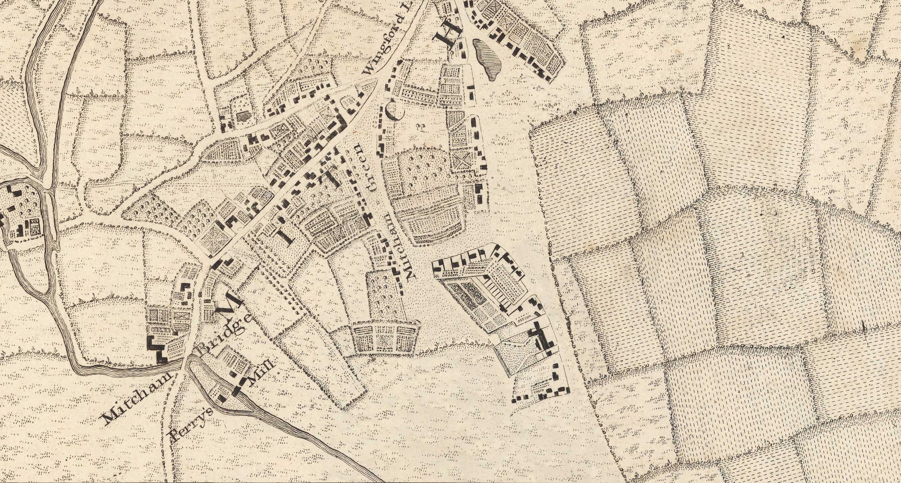 Old Map of South West London in 1746 by John Rocque - Wimbledon ...