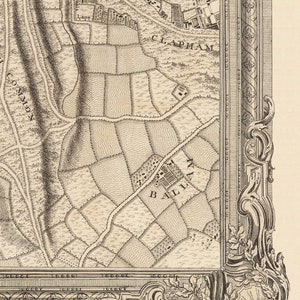 Old Map of West and South West London, 1746 by John Rocque - Fulham ...