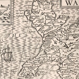 Old Map of Wales, Cymru by John Speed, 1611 - Cities, Towns, Counties ...