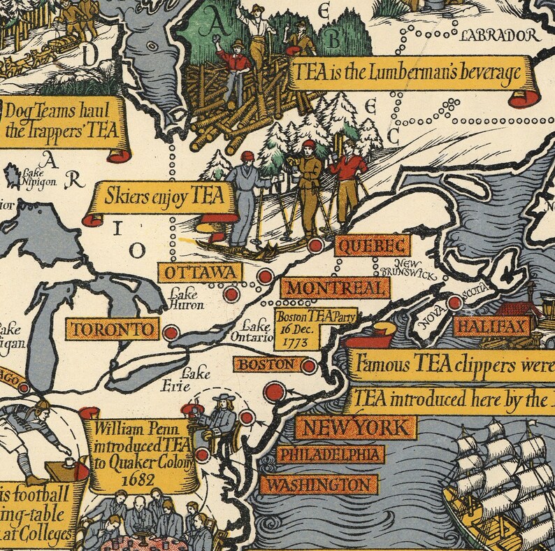 Tea World Map 1940 Rare Old Vintage Wall Chart by Macdonald - Etsy UK