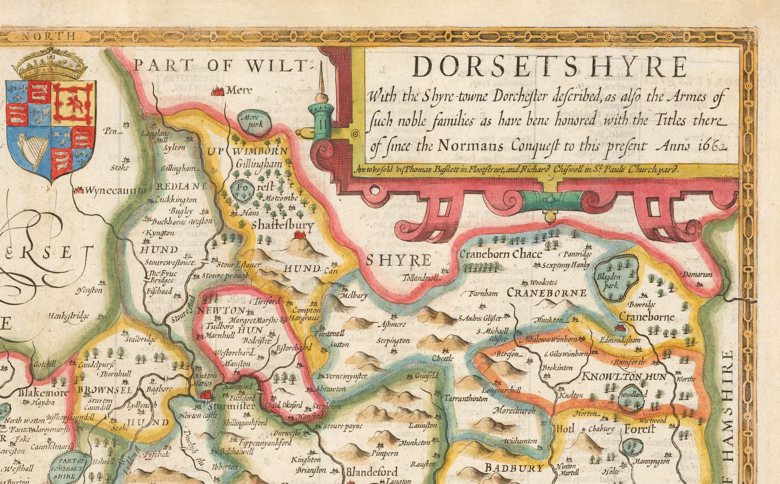 Old Map of Dorset in 1611 by John Speed Poole Weymouth | Etsy