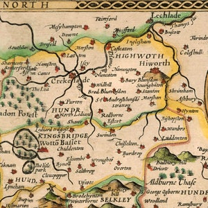 Old Map of Wiltshire in 1611 by Speed - Salisbury, Stonehenge, Swindon ...