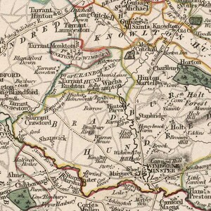 Old Map of Dorset in 1806 by John Cary - Dorchester, Poole, Weymouth ...